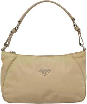 Prada Pre-owned Nylon sacs-main - Femme - Pre-owned - Beige - Taille: ONE Size
