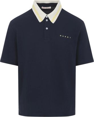 Marni Homme, Tops, Bleu, Taille: L Polo Neck