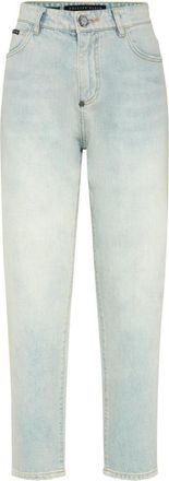 Philipp Plein Femme, Jeans, Bleu, Taille: W29 Denim Pantalons Mom Fit Logo