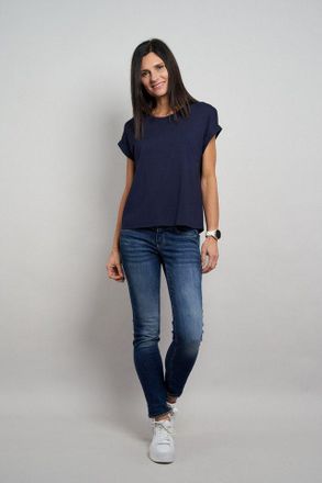 Seidel Moden Kurzarmshirt Otto exclusiv Rundhals mit &Auml;rmelaufschlag -MADE IN GERMANY