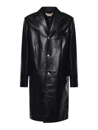 Marni Manteau En Cuir - Noir