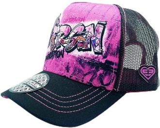 Freegun Casquette Adulte Trucker Homme ou Femme Racing, Manga, Summer (Taille Unique, Roses Graffiti)