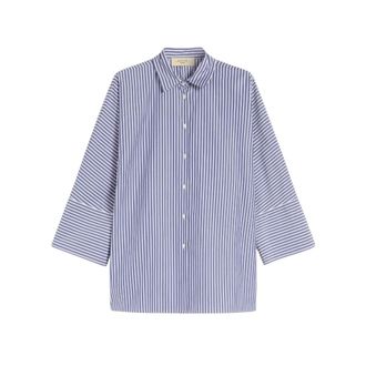 Max Mara Femme, Blouses et Chemises, Bleu, Taille: 34 FR Hudson Oversized Poplin Shirt