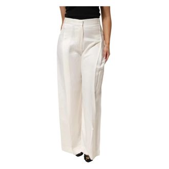 Brian Dales Wide Leg Pants - - Trousers - Damen - Wei&szlig; - M