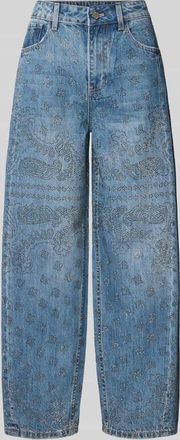 Liu Jo Balloon Jeans mit Ziersteinbesatz