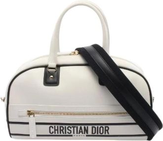 Dior Pre-owned Cuir sacs-dior - Femme - Pre-owned - Blanc - Taille: ONE Size