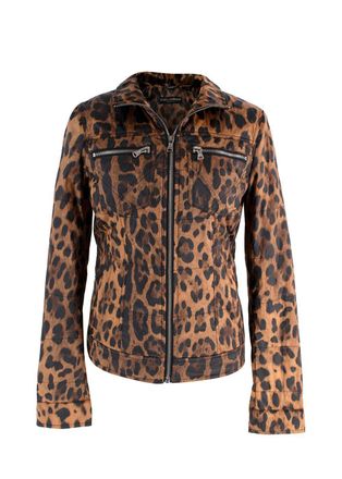 Dolce & Gabbana Dolce & Gabanna Leopard Print Trucker Jacket Size XXS