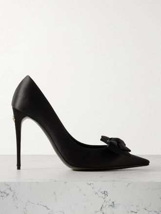 Dolce & Gabbana Pumps Aus Satin Mit Schleife - Schwarz