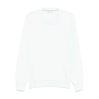 Brunello Cucinelli Herren, Strickwaren, Wei&szlig;, LGr&ouml;&szlig;e