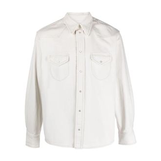 Bally Wei&szlig;es Denimhemd mit Perlmuttkn&ouml;pfen - - Blouses & Shirts - Damen - Wei&szlig; - XS