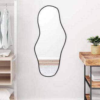 vidaXL Miroir mural Noir 100x45 cm