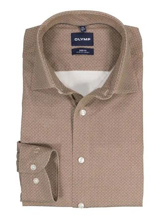 Olymp Herren Hemd braun Jersey