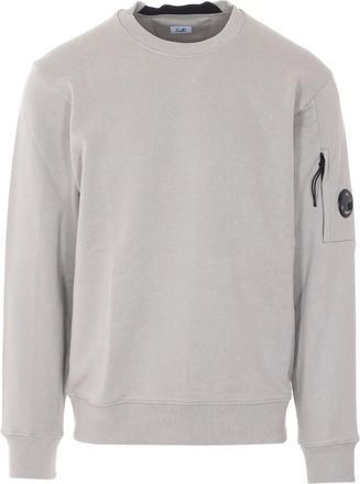 C.P. Company C.p. Company, Homme, Sweatshirts et sweats &agrave; capuche, Gris, Taille: L Diagonal Raised Fleece Crewneck