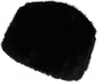 Nyls Cr&eacute;ation Chapka Toque Fourrure Noire Femme Doublure Polaire Classe Maritza - Taille Unique - Noir