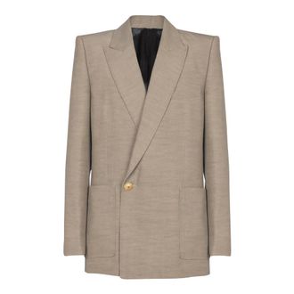 Balmain Homme, Costumes, Brun, Taille: L Veste de tailleur 1 bouton en cupro