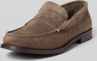 Garment Project Loafer aus Rindsvelours mit Gummisohle