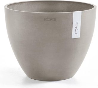 Ecopots Blumentopf Antwerp Braun Grau - Durchmesser Ø 30 cm rund groß - Pflanzentopf aus Recycling Kunststoff - Übertopf modern für Indoor und Outdoor