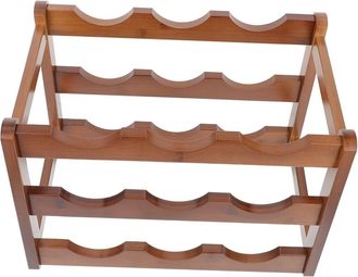 Aboofan Massives Holz Weinregal f&uuml;r Flaschen Stabiler Weinflaschen Organizer Eleganter Tisch weinhalter f&uuml;r Haushalt Bar und Wohnzimmer Glatte Oberfl&auml;che Lang