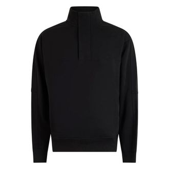 HUGO BOSS Homme, Sweatshirts et sweats &agrave; capuche, Noir, Taille: M SweaT-shirt en coton avec col haut et zip