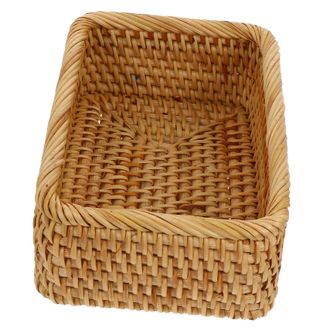 Cabilock 1st&uuml;ck Handgefertigter Aufbewahrungskorb Rattan F&uuml;r Und Schlafzimmer Rustikaler Dekorationskorb Aufbewahrung Von Kleinigkeiten F&uuml;r Snacks Und Kleine G