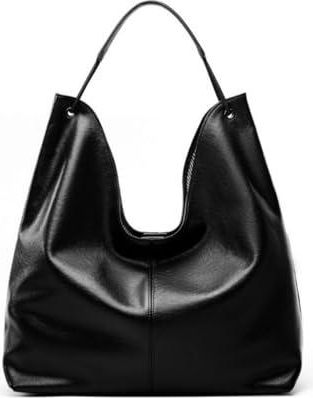 Generic Sac fourre-tout en cuir pour femme - Grand sac &agrave; main marron - Sacs &agrave; bandouli&egrave;re d&eacute;contract&eacute;s - 2 sacs &agrave; main l&eacute;gers sous les bras - Cadeau pour le t