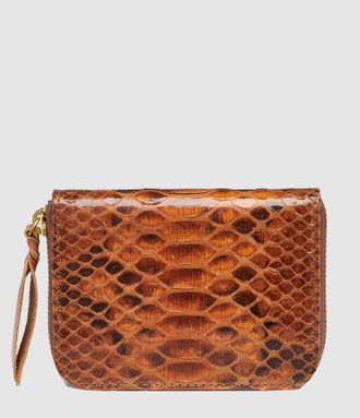 CLARIS VIROT Porte-monnaie Mini Bob Python Moka