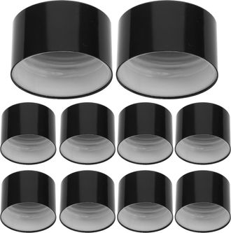 BESPORTBLE 10 St&uuml;ck Schwarze Metall Diffusorflaschen Verschl&uuml;sse mit 24 Z&auml;hnen Nachf&uuml;llbare Ersatzdeckel f&uuml;r Duftst&auml;bchen Diffusor Universelle Abdichtung f&uuml;r Aro