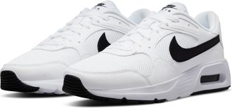Nike Sneaker NIKE SPORTSWEAR AIR MAX SC, Damen, Gr. 42,5, schwarz-wei&szlig; (wei&szlig;, schwarz), Leder, Textil, kontrastfarbene Details, unifarben, Schuhe Sneaker, 