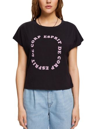 Esprit Damen 052CC1K333 T-Shirt, 001/BLACK, S