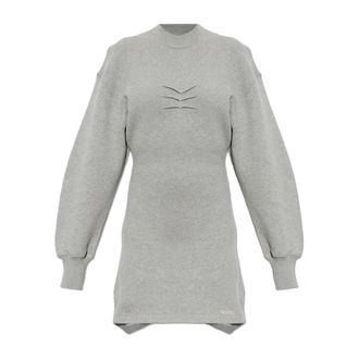 The Attico Femme, Robes, Gris, Taille: 40 FR Mini-robe en jersey de coton chin&eacute;