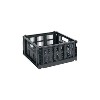 HAY Panier Colour Crate - Gris - Polypropylène recyclé - Designer Hay Studio