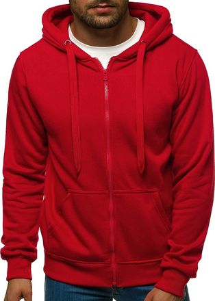 OZONEE Herren Kapuzenpullover Sweatjacke Sweatshirt Farbvarianten Kapuzenjacke Kapuzenpulli mit Rei&szlig;verschluss Langarm Hoodie Sport Style Casual Fitness Trai