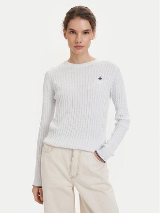 Beverly Hills Polo Club Pullover P-SS26W-M537390 Wei&szlig; Regular Fit
