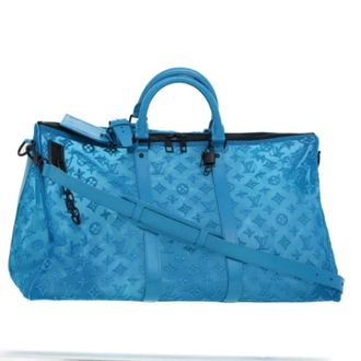 Louis Vuitton Sac Week-end en Toile Pre-owned - Femme - Pre-owned - Bleu - Taille: ONE Size