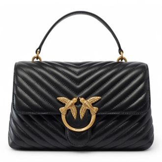 Pinko Pinko, Femme, Sacs, Noir, Taille: ONE Size Classic Love Bag Puff Chevron