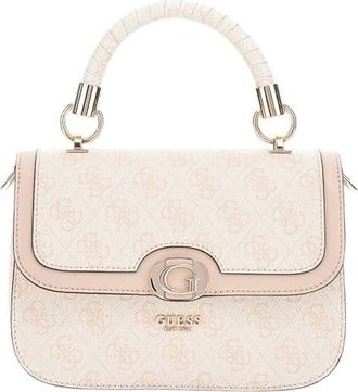 Guess Orlina Logo Top Handle Flap Bag Sand Logo