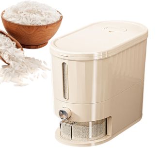 Generic Reisk&uuml;hlschrank, Reisspender,Mehlreis Beh&auml;lter staubdicht mit versiegeltem Deckel | Multifunktionale Lebensmittelaufbewahrungskiste, Knopfdruck Typ Ho