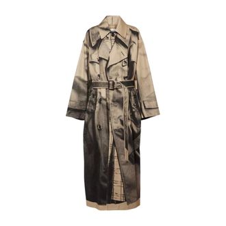 Jean Paul Gaultier Oversized Trenchcoat mit G&uuml;rtel - - Coats - Damen - Beige - XS