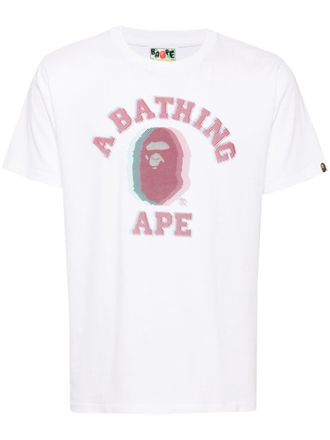 A Bathing Ape t-shirt en coton à logo imprimé - Blanc