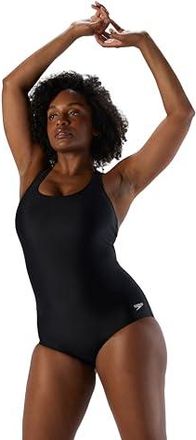 Speedo Swimsuit One Piece Powerflex Ultraback Solid Maillot de Bain Noir, 40 Femme