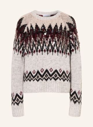 Rich & Royal Pullover Mit Pailletten grau