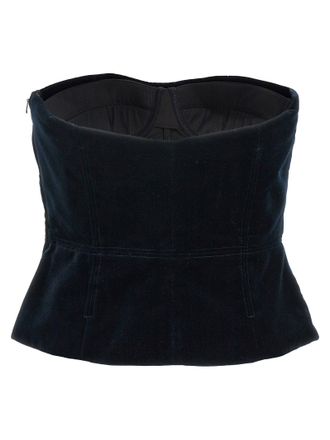 Tom Ford Velvet Strapless Top - Navy