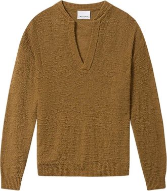 Isabel Marant haut Arnold &agrave; col v - Marron