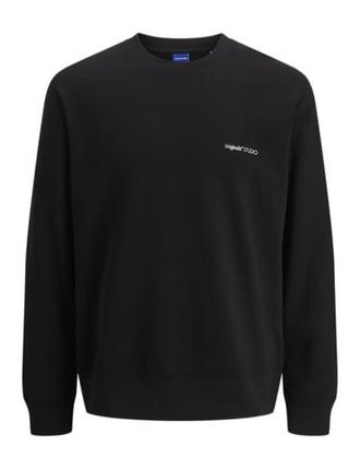 Jack & Jones Jorvarenna Sweat &agrave; col Rond Peint dans Le Dos, Noir, L
