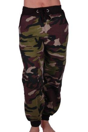 Eye Catch Pantalon de survêtement Sport Motif Militaire - Femme (XX-Large, Camouflage)
