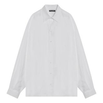 Dolce & Gabbana Homme, Chemises, Blanc, Taille: M Chemises en Lin Blanc