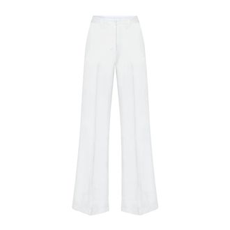Aspesi Wei&szlig;e Hose G&uuml;rtelverschluss - - Trousers - Damen - Wei&szlig; - 2XS
