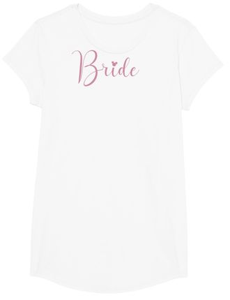 Disney Mickey And Friends Bride Cursive Pink Text Logo T-Shirt