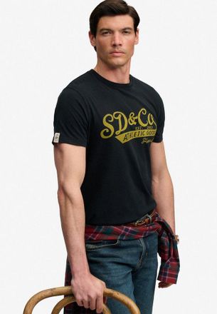 Superdry Rundhalsshirt VINTAGE SCRIPT TEE Baumwolle, relaxed fit