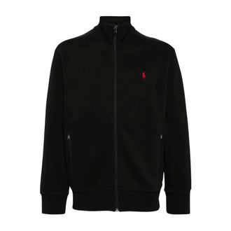 Polo Ralph Lauren Homme, Sweatshirts et sweats &agrave; capuche, Noir, Taille: M Cardigan en coton m&eacute;lang&eacute;